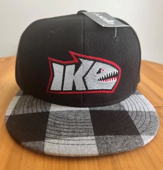 Ike Shark Hat with Plaid Flat Bill
